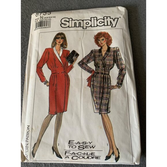 Simplicity | Office | Vintage Simplicity 8733 Sewing Pattern Women ...